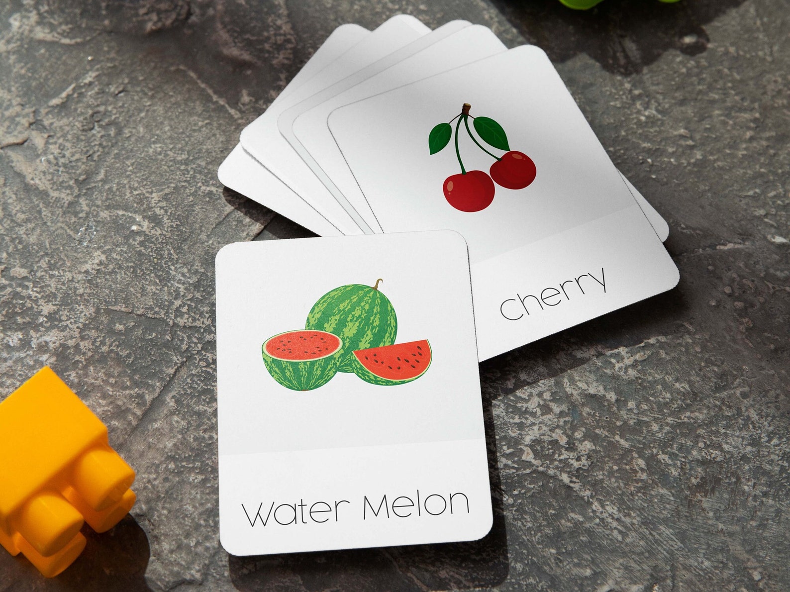 Fruits Names Flash Cards for Digital Download: Vibrant, Educational and ...
