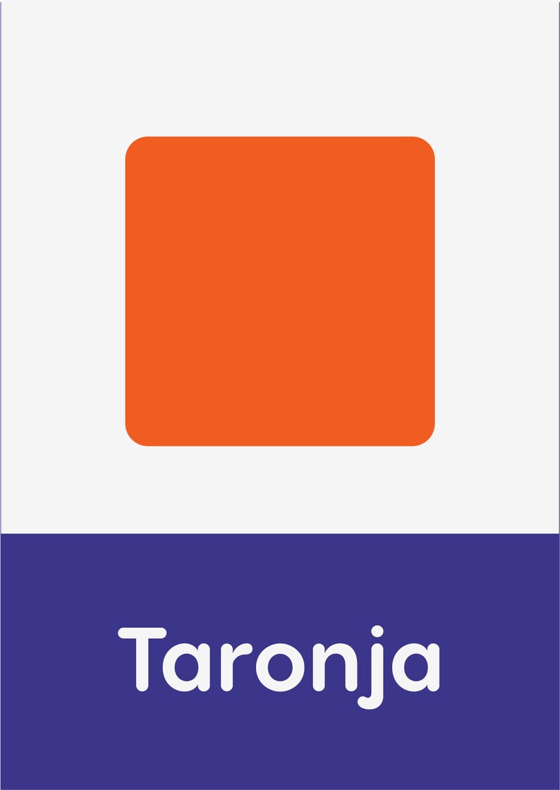 Catalan Nom Del Colors , 12 Printable Educational Color Names Cards for ...