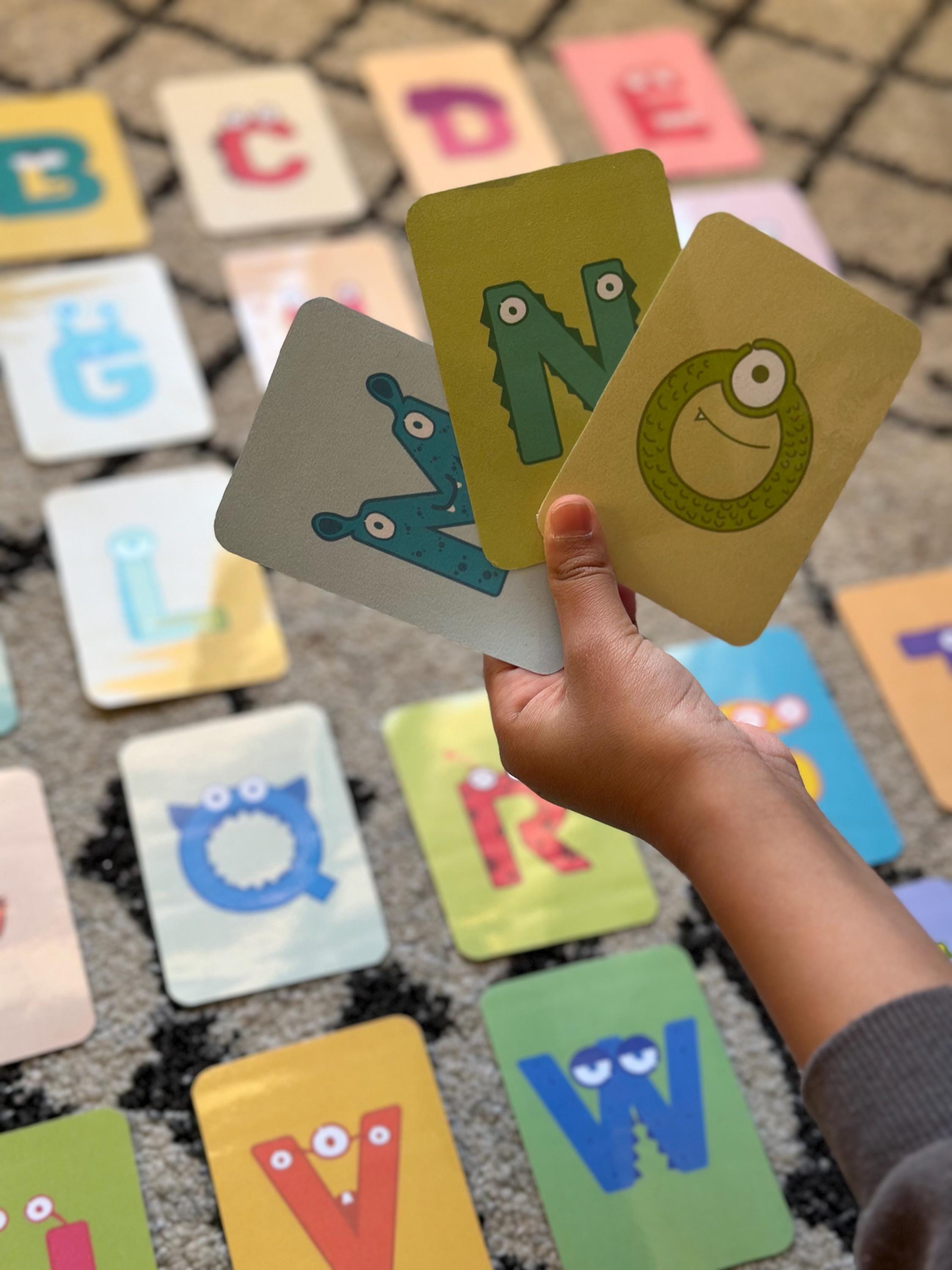 Alphabet Cards in Cute Monster Theme for Kids to Learn Abc's Through ...