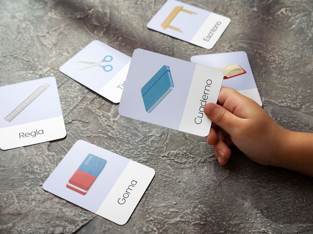 Tarjetas Educativas De Material Escolar, Descarga Instantánea Para ...