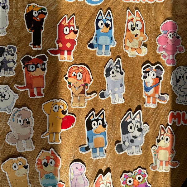 Bluey Sticker Sheet Digital - Etsy