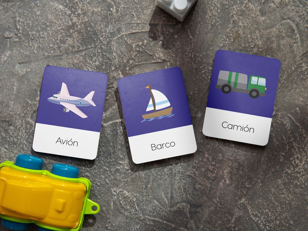 Tarjetas Educativas De Transportes Vehículos-descarga Digital Para ...