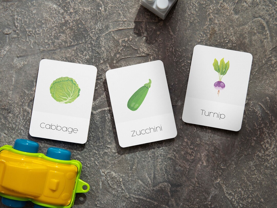 Vegetable Names Flash Cards - Digital Download for Educational & Fun ...