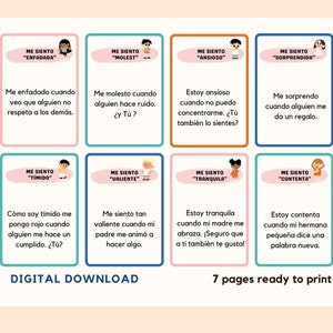 Spanish Emotions Flashcards for Kids: Bilingual Learning (digital ...