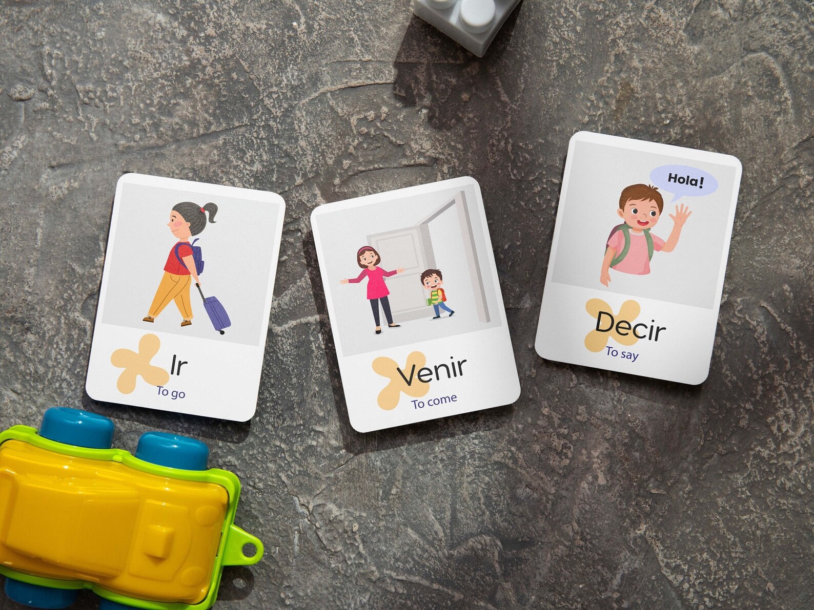 32 Spanish Verbs Flashcards With English Translation for Homeschooling ...