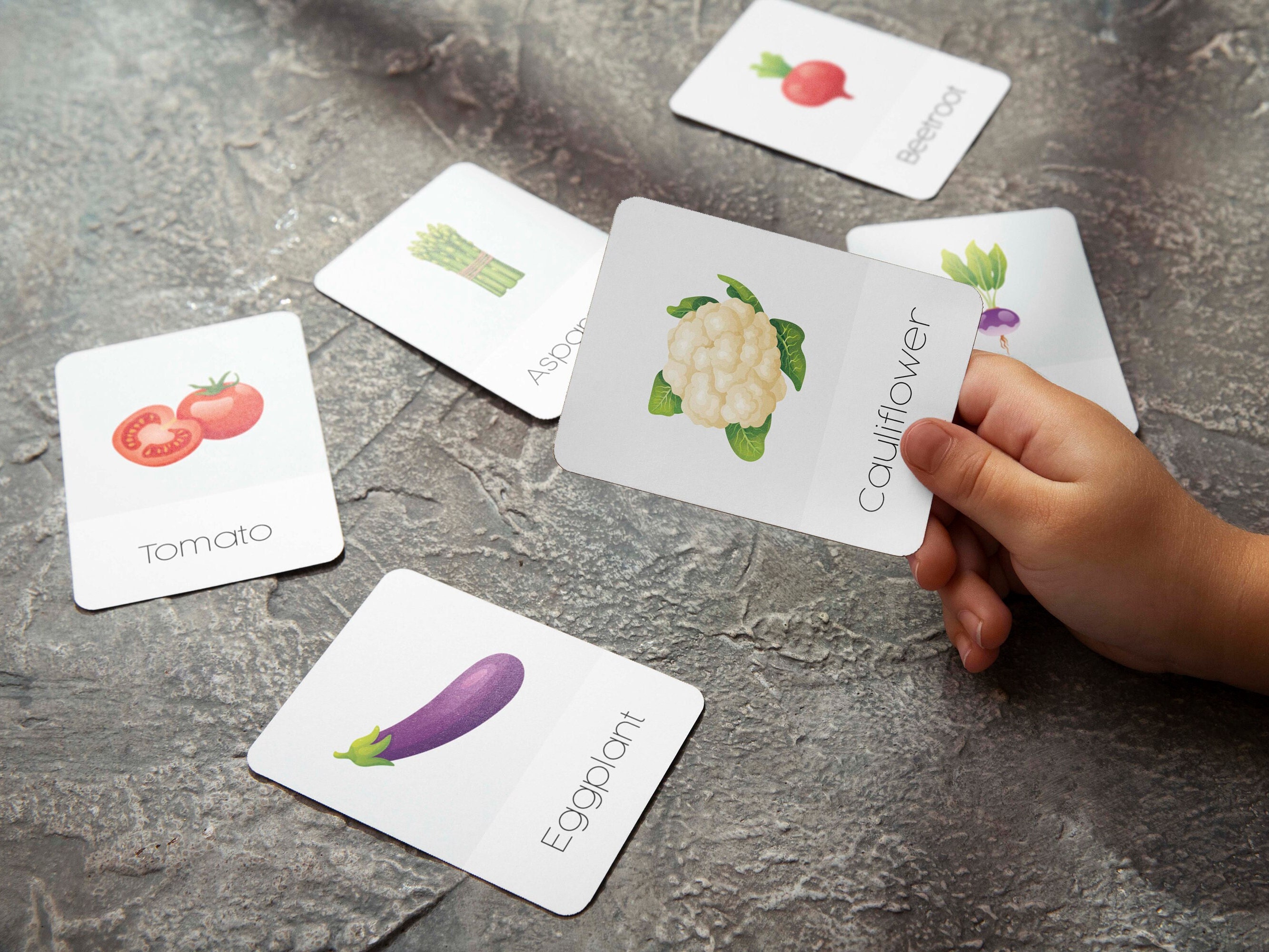 Vegetable Names Flash Cards Digital Download for Educational & Fun Kids ...