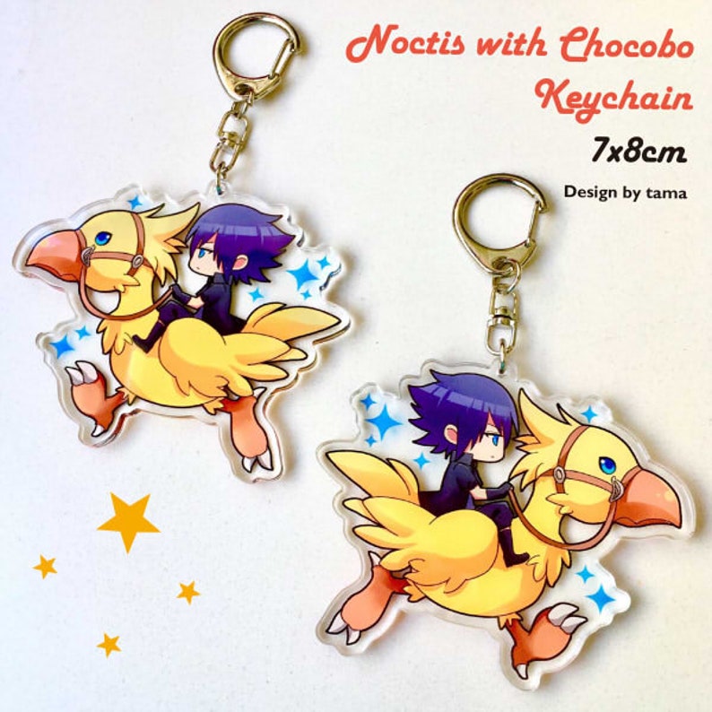 FINAL FANTASY 15 FFXV Noctis Chocobo Acrylic Keychain Charms - Etsy