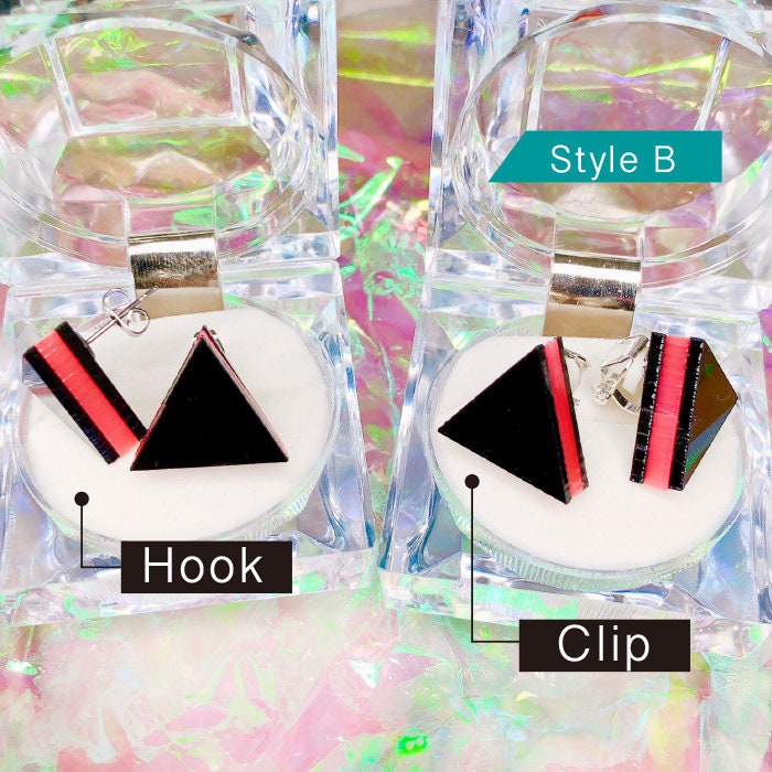 PROMARE Lio Fotia Acrylic Triangle Earrings - Etsy