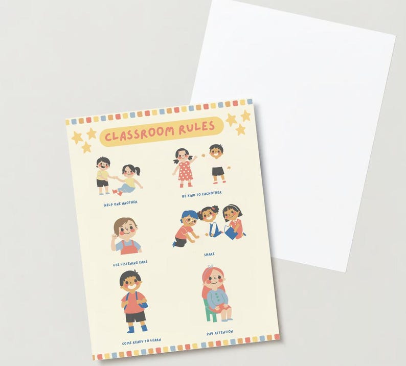 Pre-k Classroom Rules Poster - Etsy
