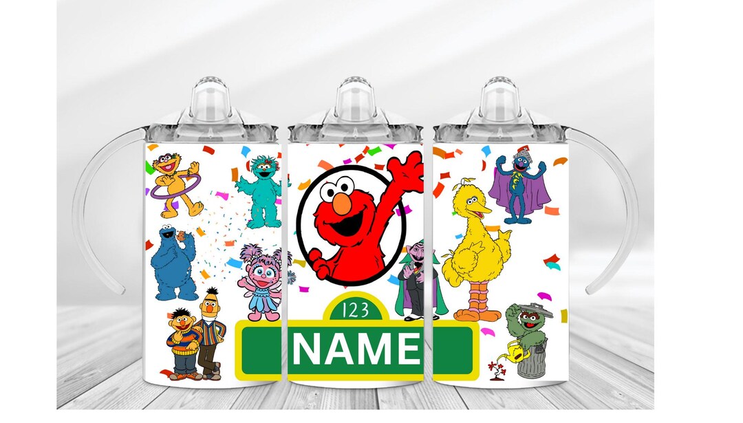 Elmo Sippy Cup 12 Oz Sippy Cup Baby Custom Bottle Toddler Custom Bottle ...
