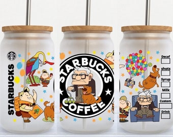 Up Movie Cartoon 16 Oz. Glass Frosted Cup - Etsy