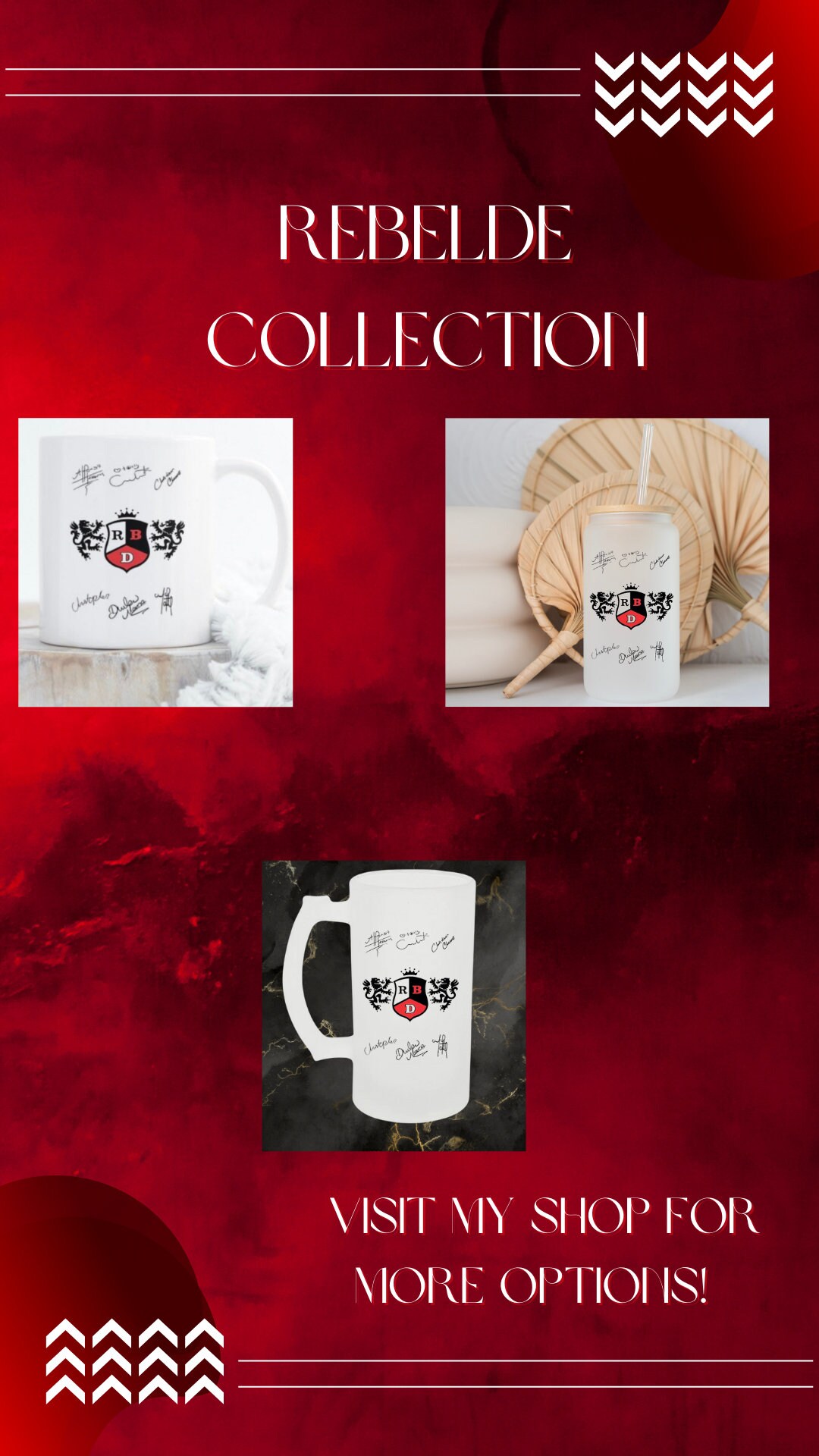 Rebelde Coffee Mug Rbd Mug With Autographs Rebelde Mug - Etsy