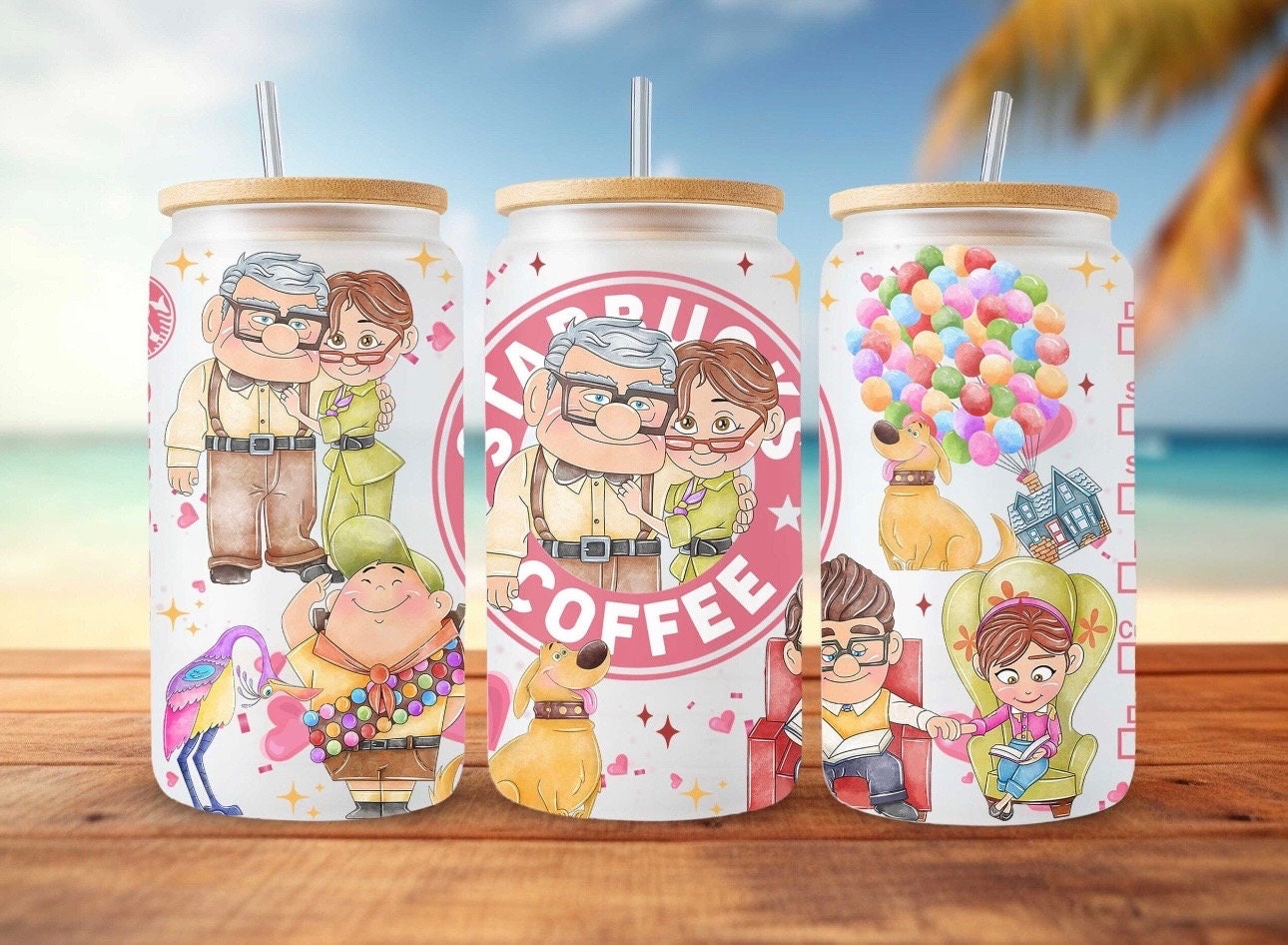 Movie up Glass Cup up Libby Frosted Glass up Tumbler Carl and Ellie ...