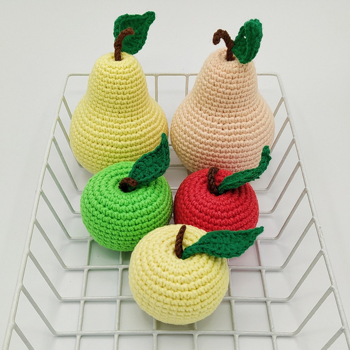 Green Pear Crochet Fruit, Soft Toy Pear, Fruit Plush, Amigurumi Food ...