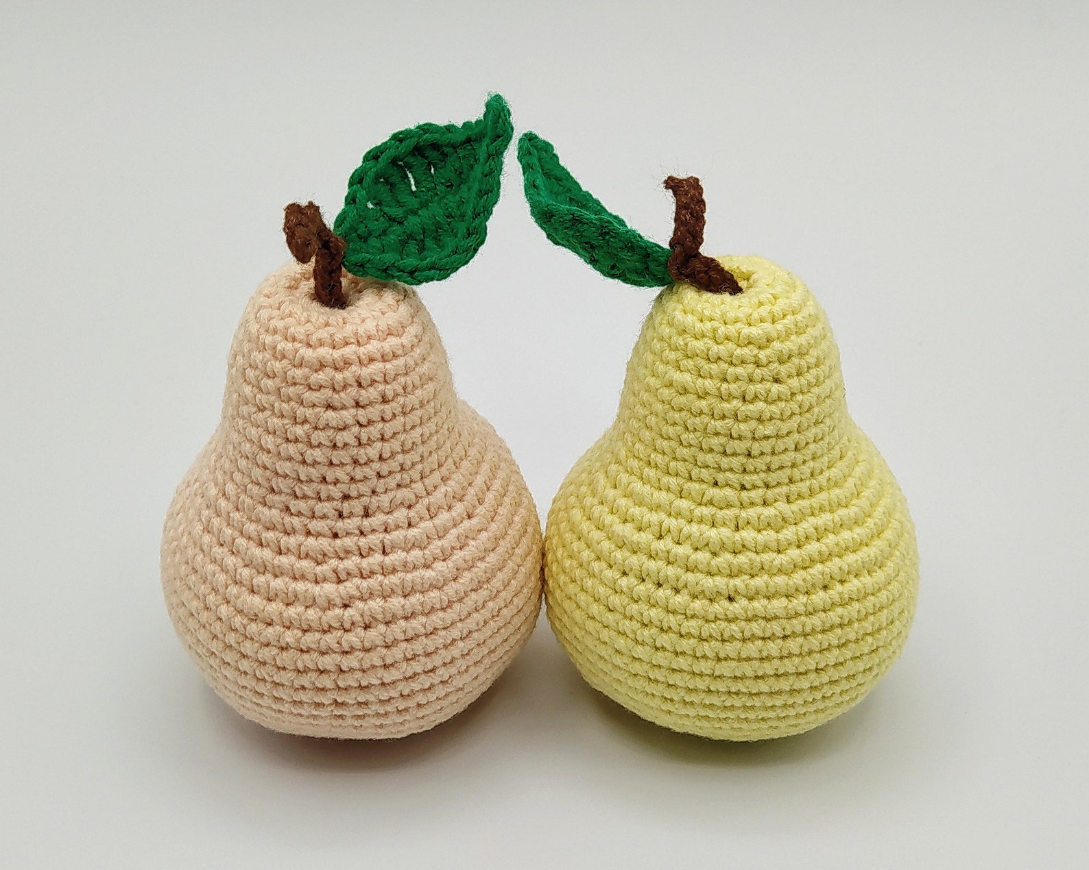 Green Pear Crochet Fruit, Soft Toy Pear, Fruit Plush, Amigurumi Food ...