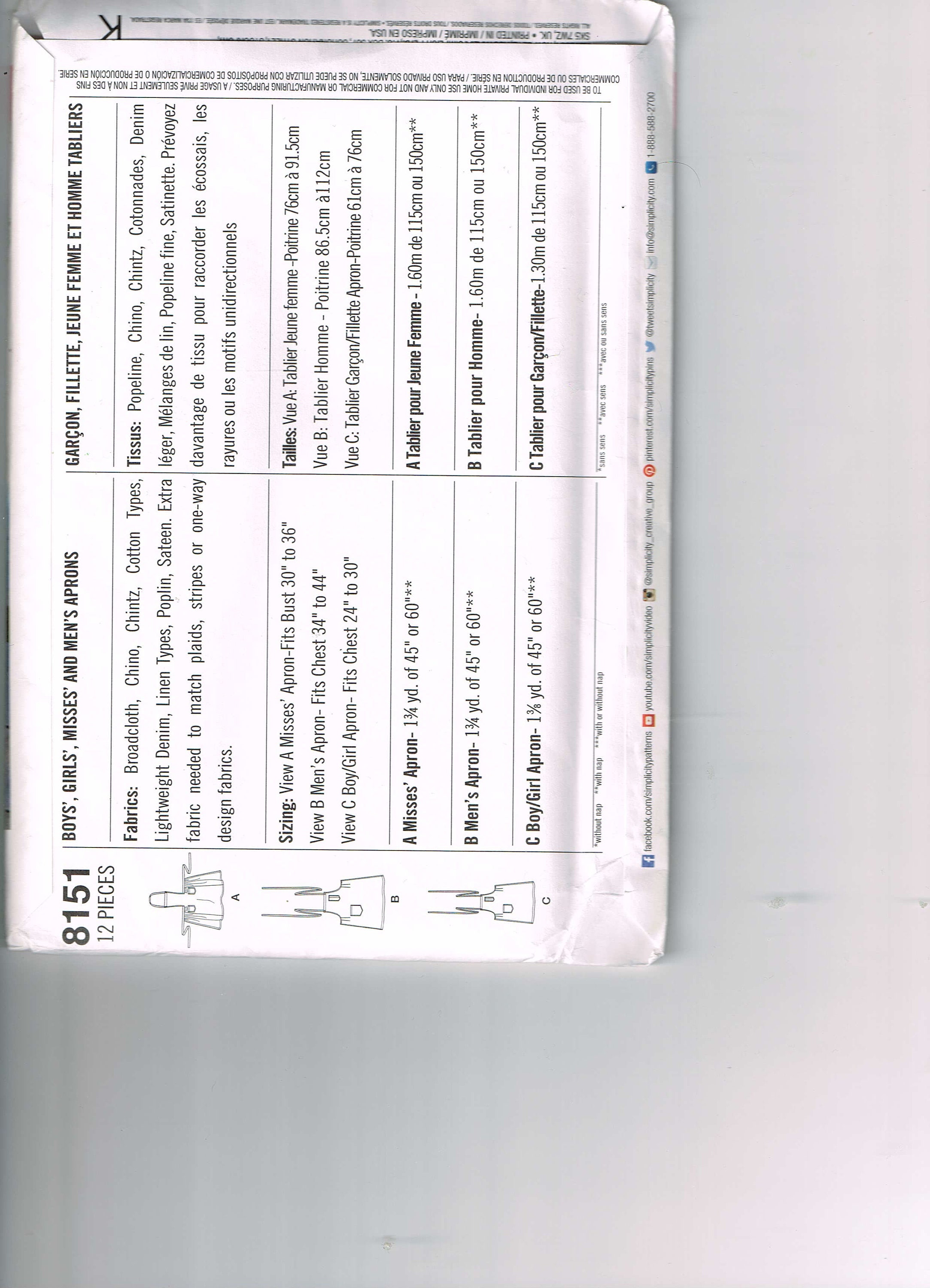 New Simplicity Pattern 8151: 1940's Vintage Styled Misses, Men's Boys ...