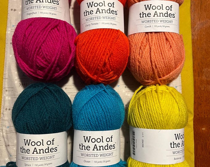 New Knit Picks Wool of the Andes 6-pack Variety Yarn-fruit Punch 660 ...