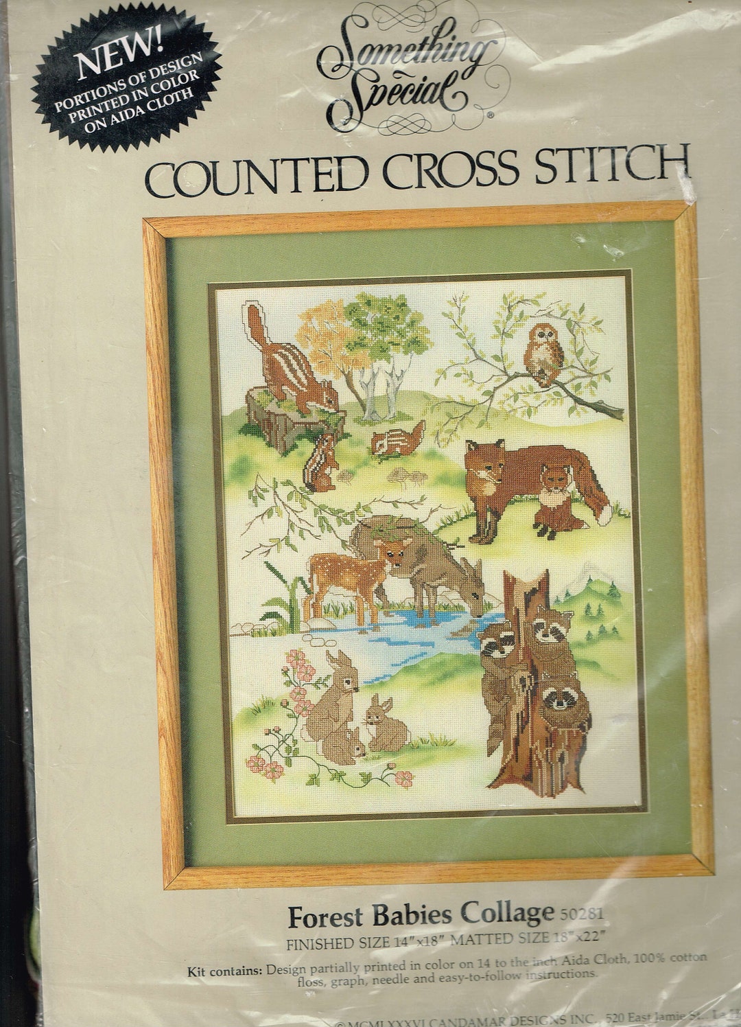 New MIP 1986 Special Counted Ross Stitch Forest Babies Collage 50281 - Etsy