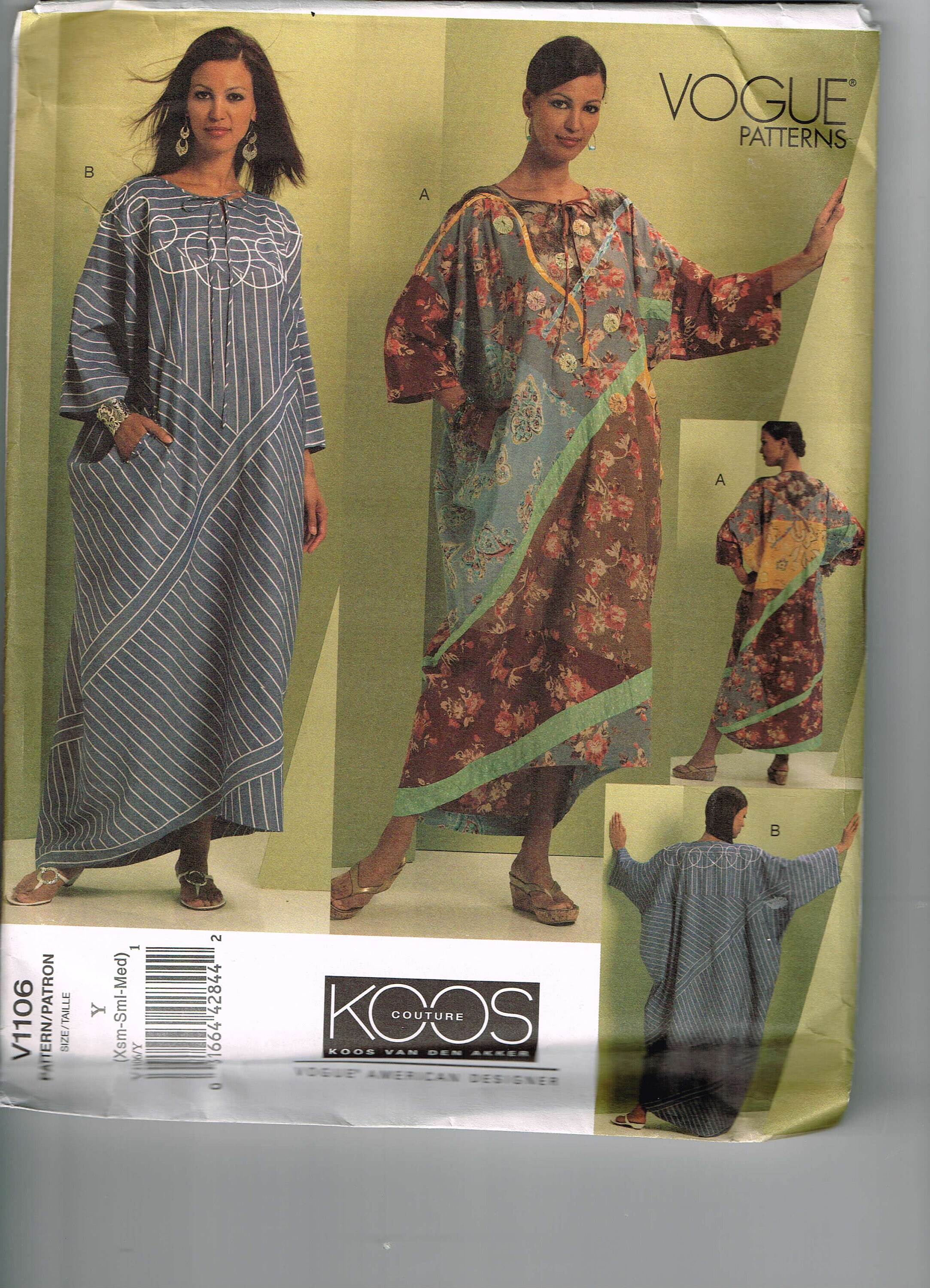 OOP uncut in Its Original Factory Folds Vogue Pattern V1106 Koos ...