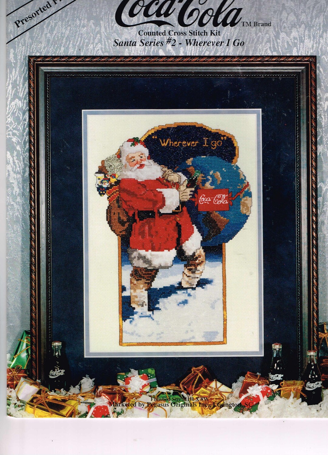 Pegasus Coca-cola Santa Series #2-wherever I Go- Counted Cross Stitch ...