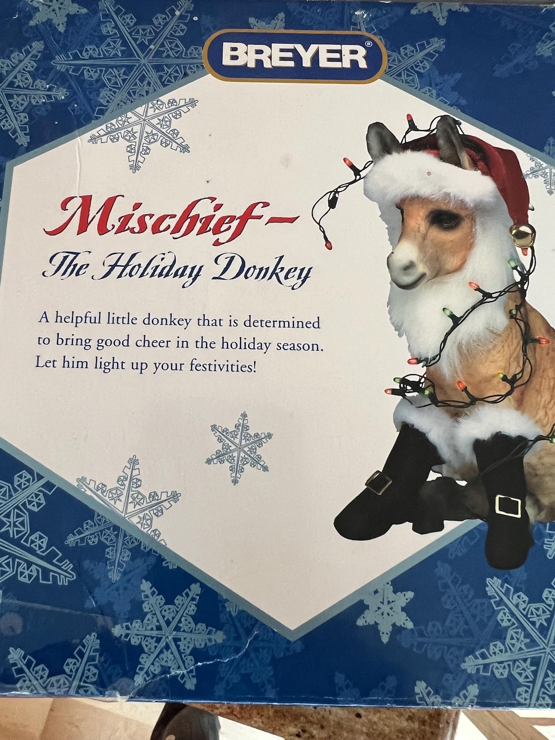 Vintage Breyer Mischief Holiday Donkey Model: Retired 2002, Lights Up ...
