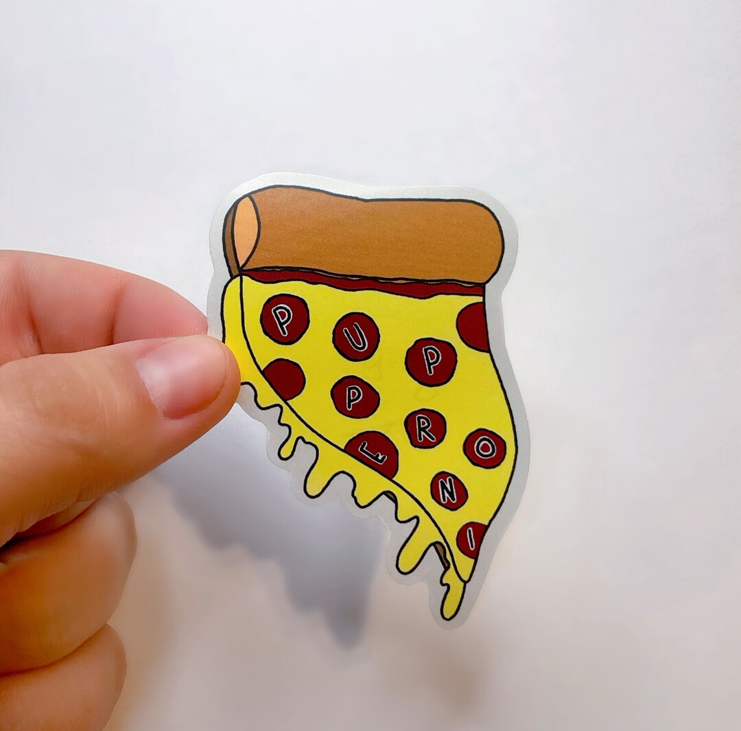 Dog Stickers Pupperoni. Pepperoni Pizza Sticker Vinyl, Waterproof ...