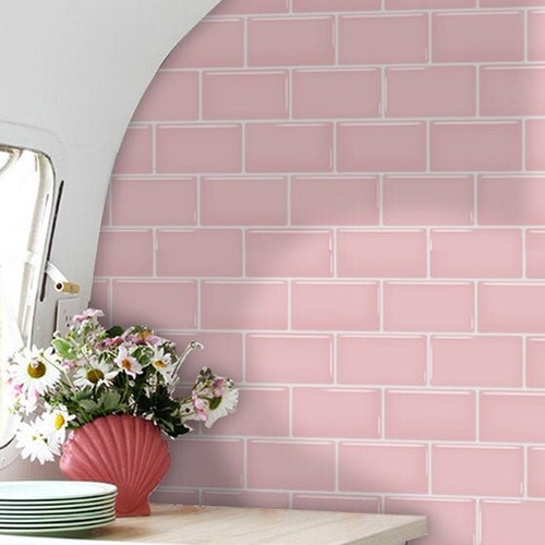 Peel and Stick Tile Backsplash Decals Checkered Tile Set | Etsy