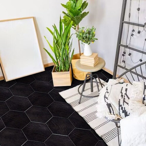 Floor Tile Sticker Peel and Stick Hexagonal Flooring Decal - Etsy