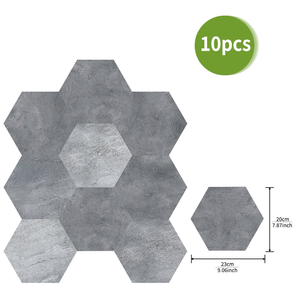 Floor Tile Sticker Peel and Stick Hexagonal Flooring Decal | Etsy