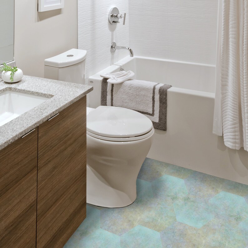 Floor Tile Sticker Peel and Stick Hexagonal Flooring Decal - Etsy