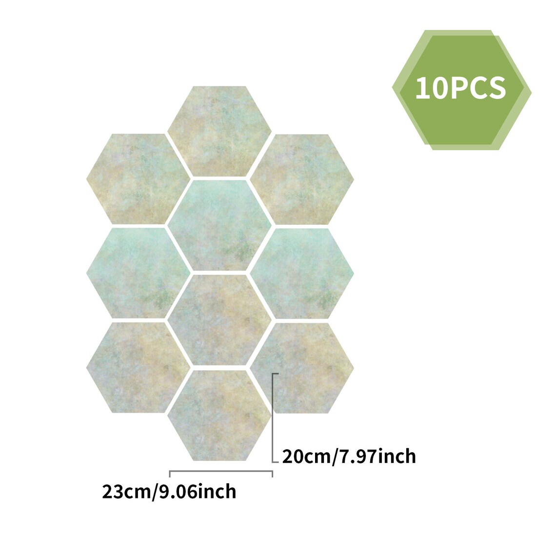 Floor Tile Sticker Peel and Stick Hexagonal Flooring Decal | Etsy