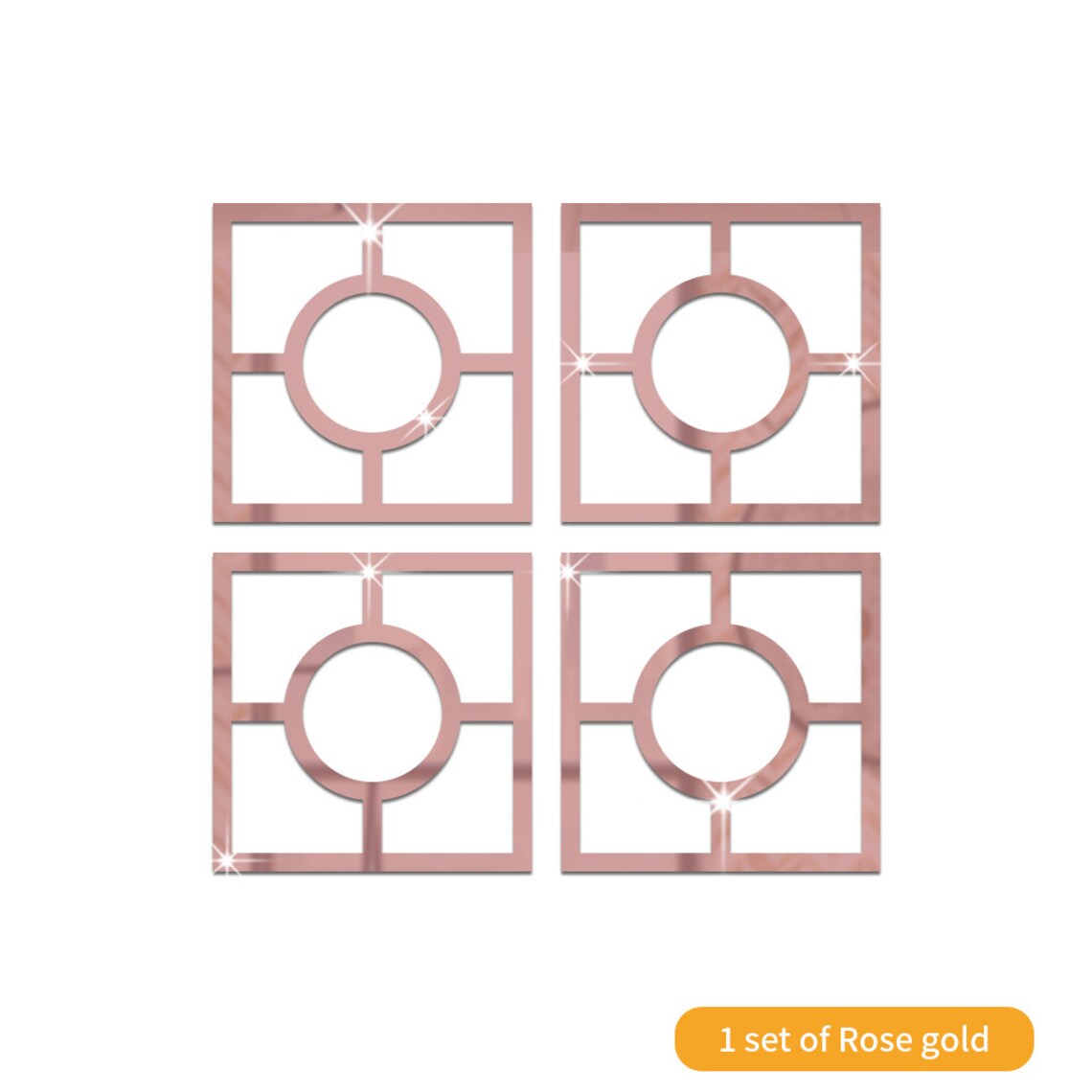 Furniture & Wall Mirror Stickers Art Geometric Non Glass | Etsy