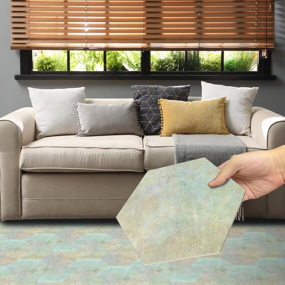 Floor Tile Sticker Peel and Stick Hexagonal Flooring Decal | Etsy