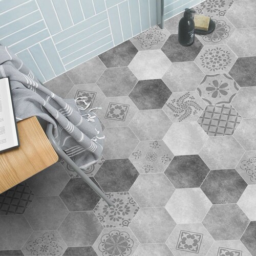Floor Tile Sticker Peel and Stick Hexagonal Flooring Decal - Etsy