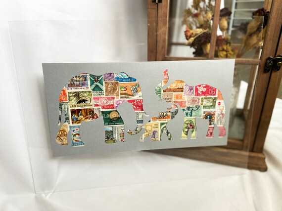 Postage Stamp Wall Art Postage Stamp Art Collage Postage - Etsy