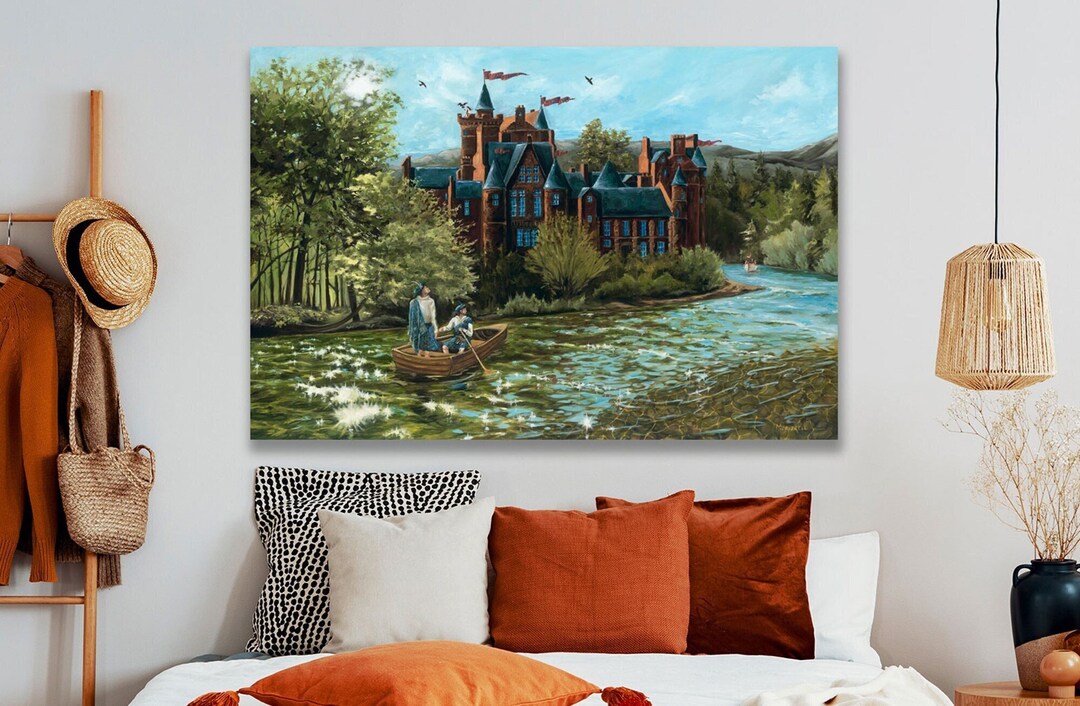 Scottish Castle With Clans Frazier and Mackenzie Giclee Wall Art Print ...