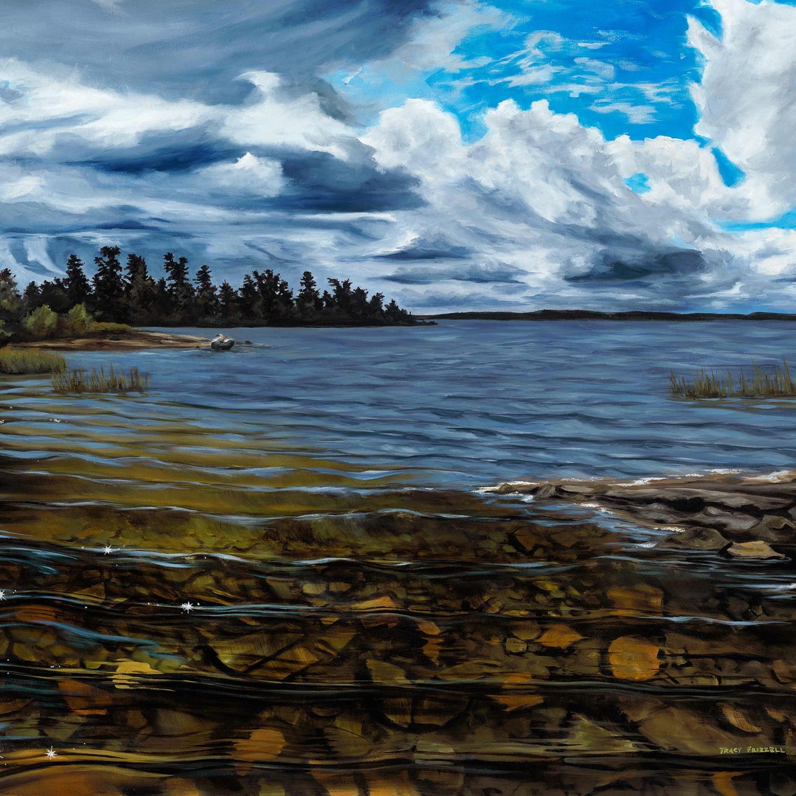 Underwater Rocks and Rolling Lake Waves Giclee Wall Art Print - Etsy