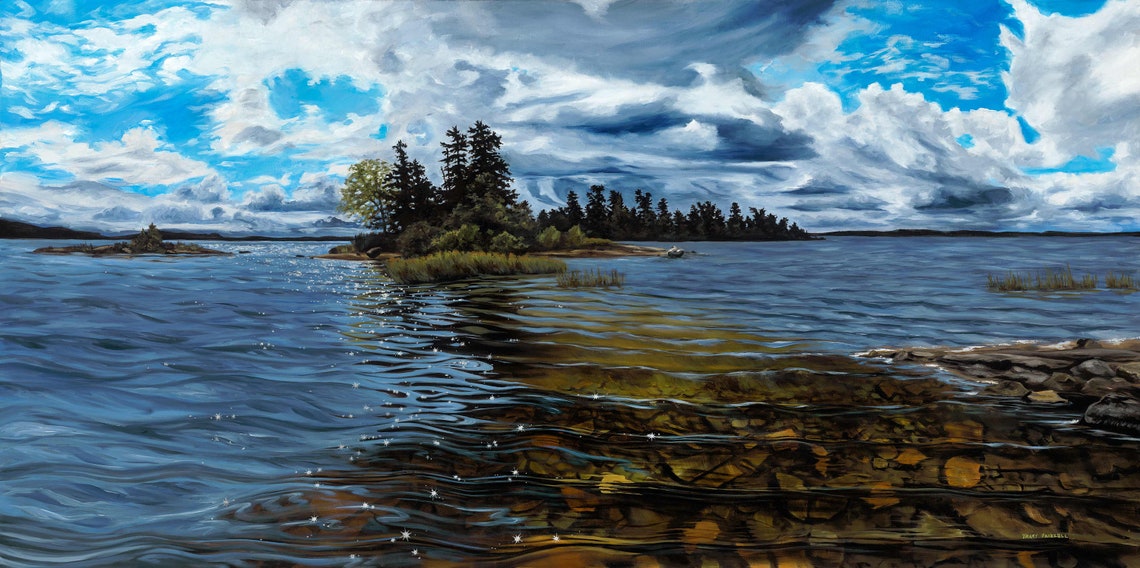 Underwater Rocks and Rolling Lake Waves Giclee Wall Art Print - Etsy