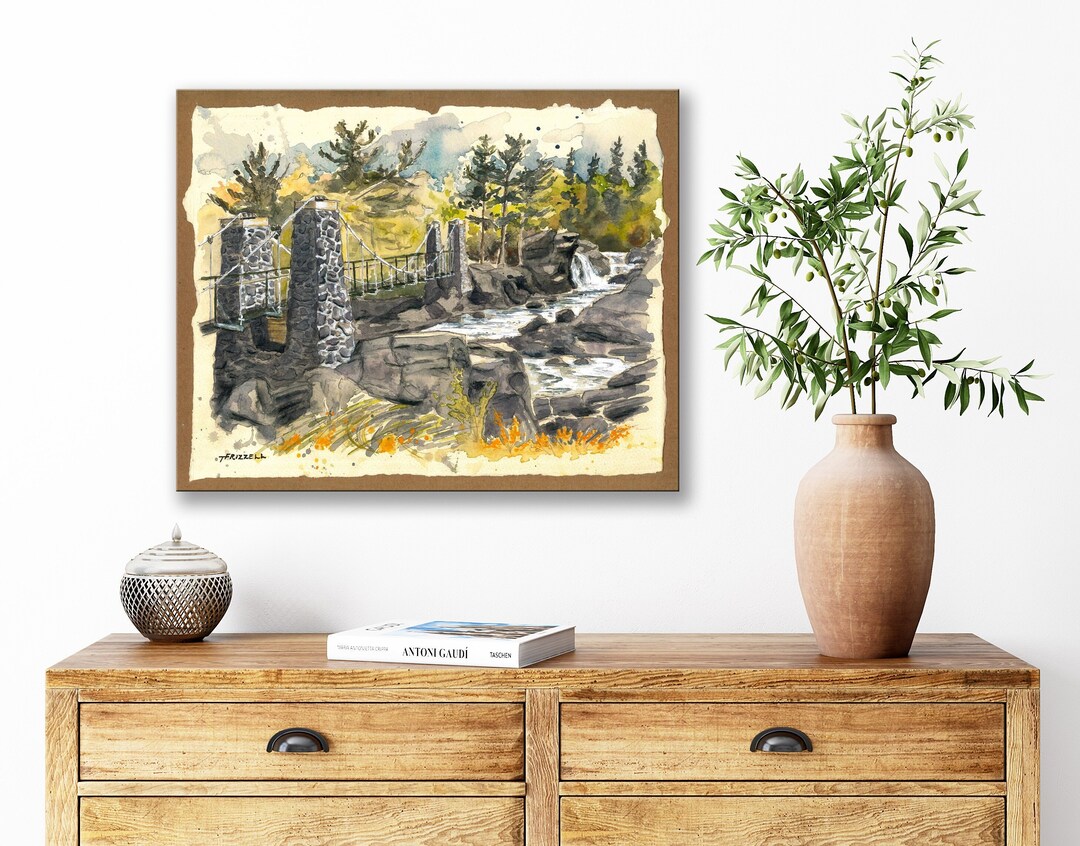 Swinging Bridge at Jay Cooke State Park, Minnesota Giclee Wall Art ...