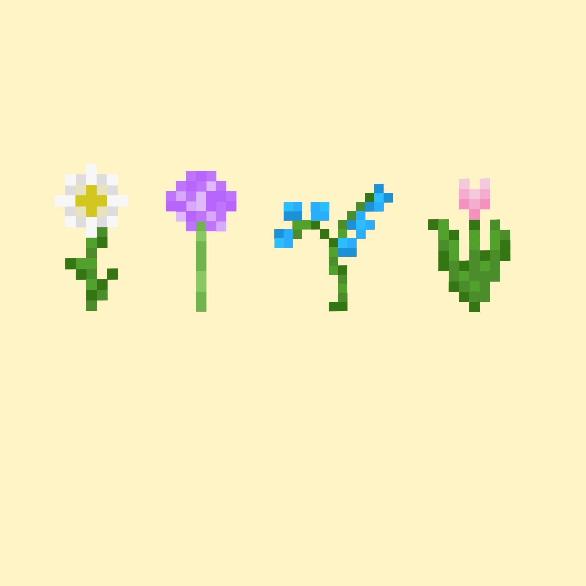 Minecraft Flowers, Printables - Etsy
