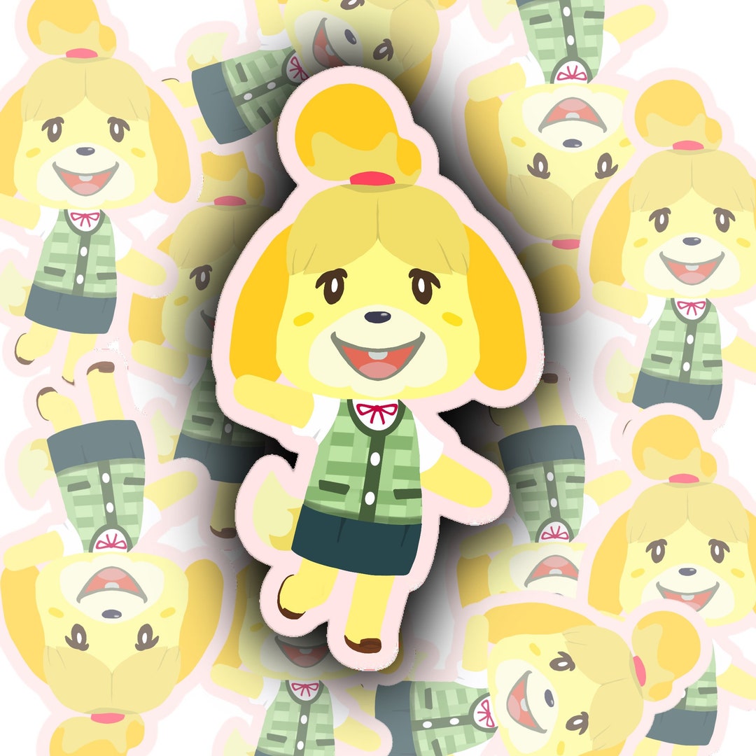 Animal Crossing Isabelle Sticker, Sticker Vinyl, Animal Crossing New ...