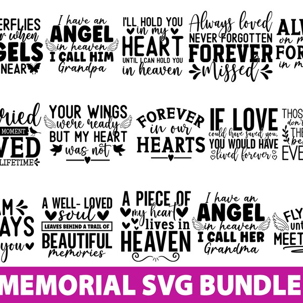 Memorial Quotes Svg - Etsy