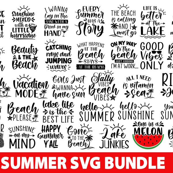 Summer Svg Bundle - Etsy