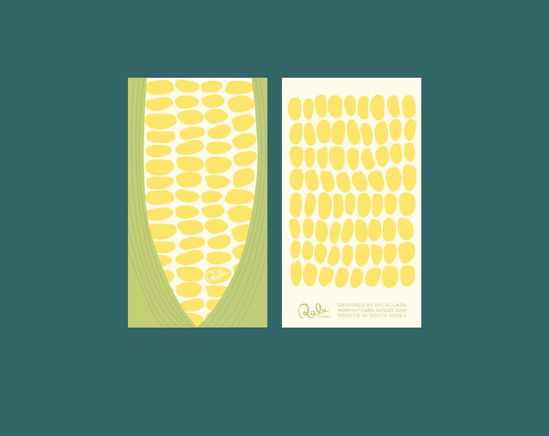 Corn Kernels, Set of 10 Mini Thank You Cards Mini Card - Etsy