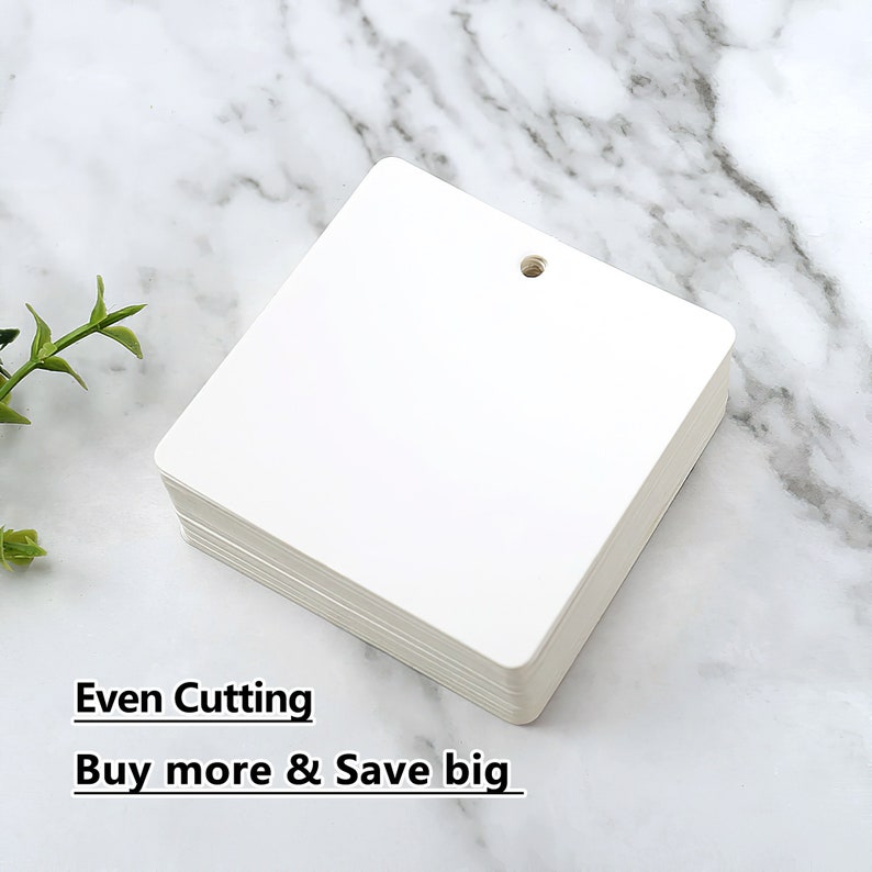 2.3 Custom Square Hang Tags thickness 300 GSM, Square Tags With Rounded ...