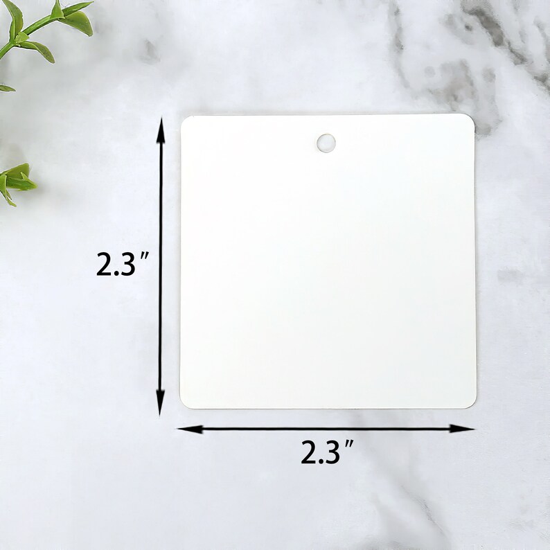 2.3 Custom Square Hang Tags thickness 300 GSM, Square Tags With Rounded ...