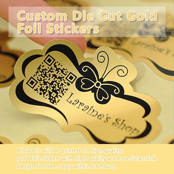 Gold Foil Stickers - Etsy