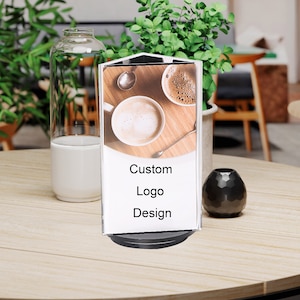 Custom 3-sided Sign Holder With Revolving Base,3 Grid Rotating Poster ...