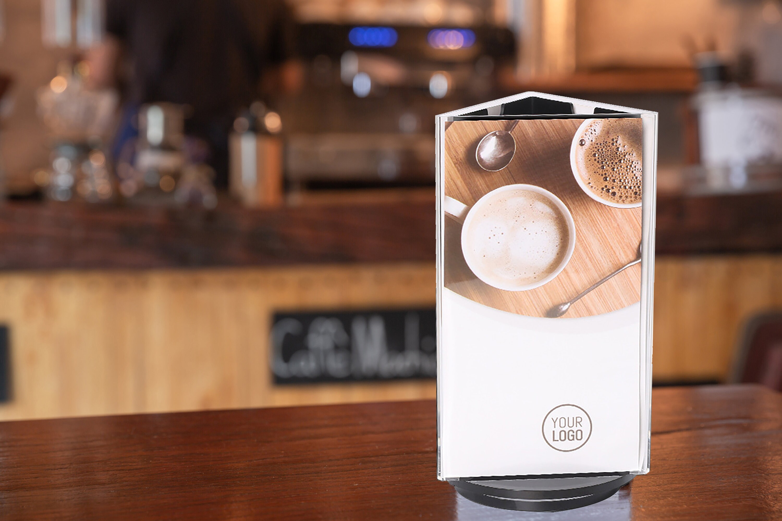 Custom 3-sided Sign Holder With Revolving Base,3 Grid Rotating Poster ...