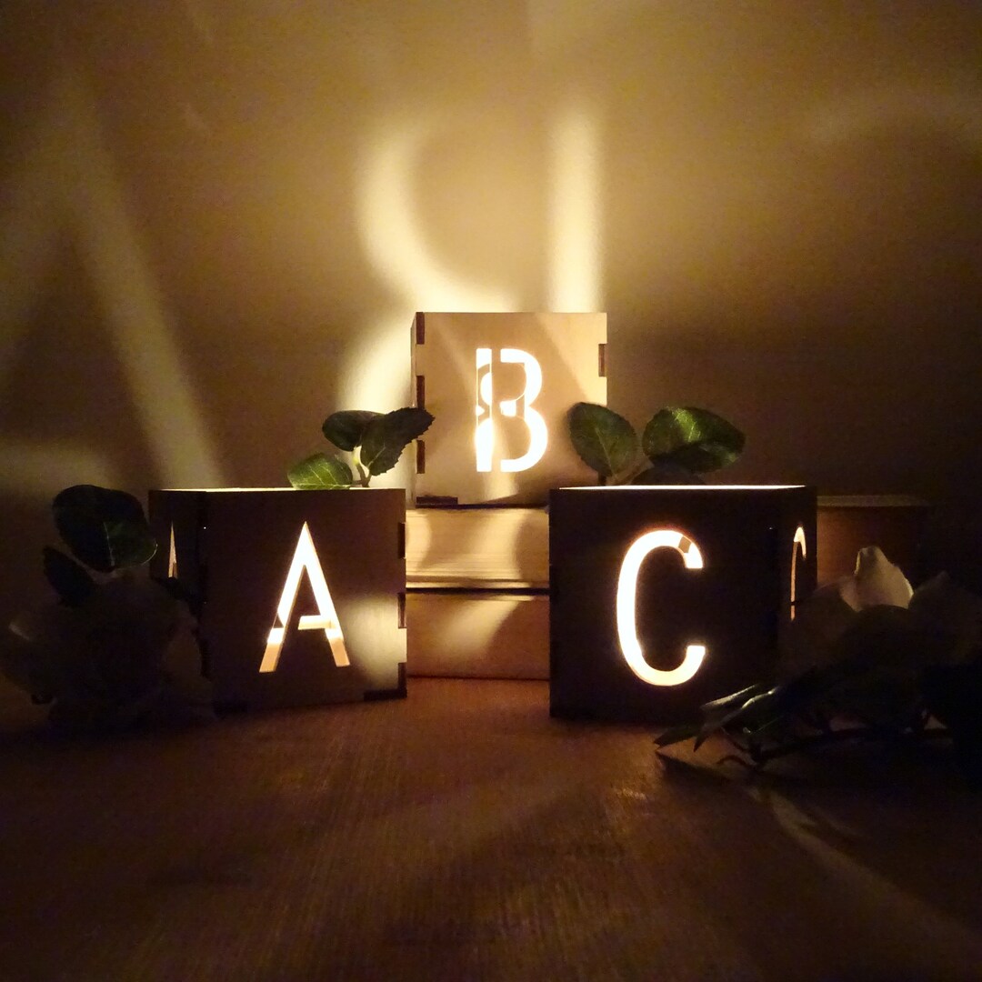 Wooden Lanterns With Letters to Decorate Initials and Words, Gift for a ...